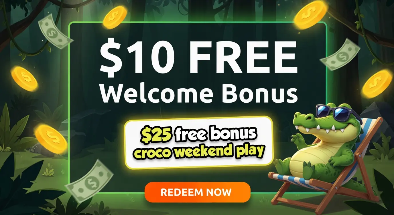 PlayCroco Pokies No Deposit: $10 Free Chip 2026